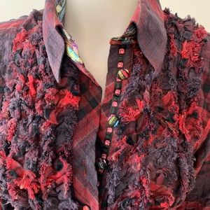 Georg Roth | Tops | Georg Roth Los Angeles Cowgirl Western Shirt M Red ...